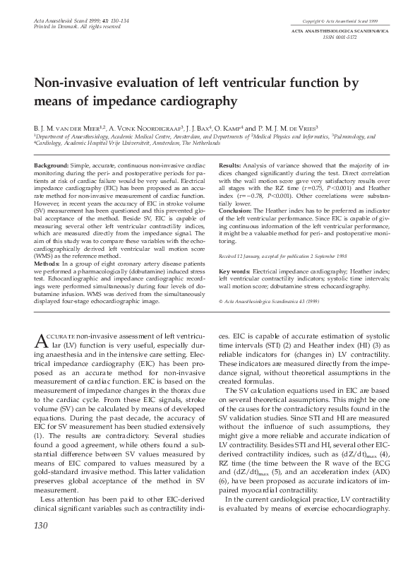 (PDF) Non-invasive evaluation of left ventricular function by means of ...