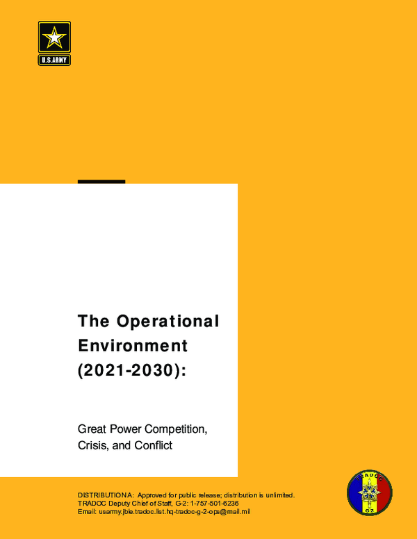 (PDF) The Operational Environment 2021-2030