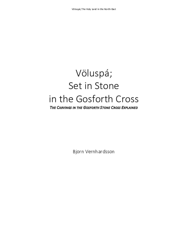 (PDF) Völuspá set in Stone in Gosforth. The Carvings on the Gosforth ...