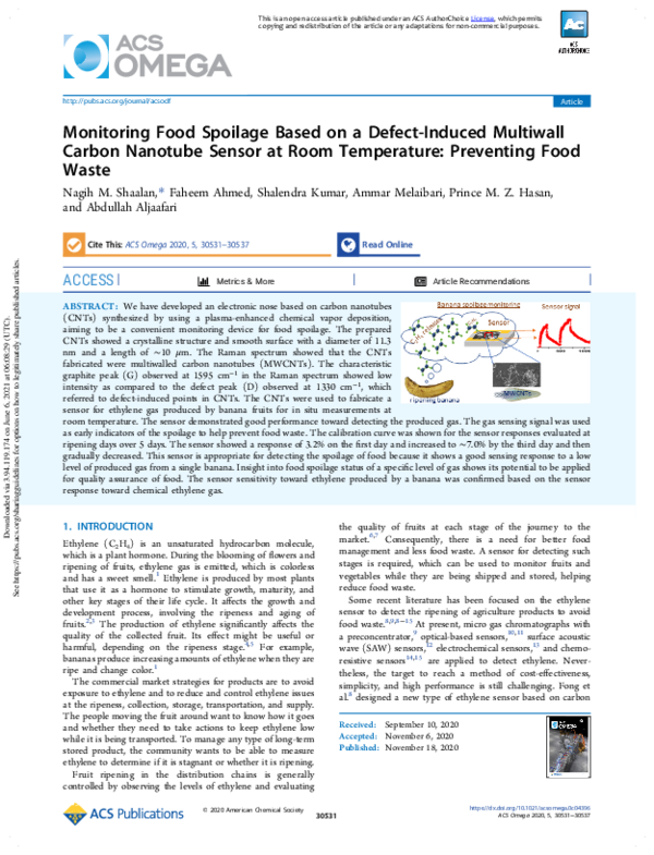 (PDF) Monitoring Food Spoilage Based on a Defect-Induced Multiwall ...