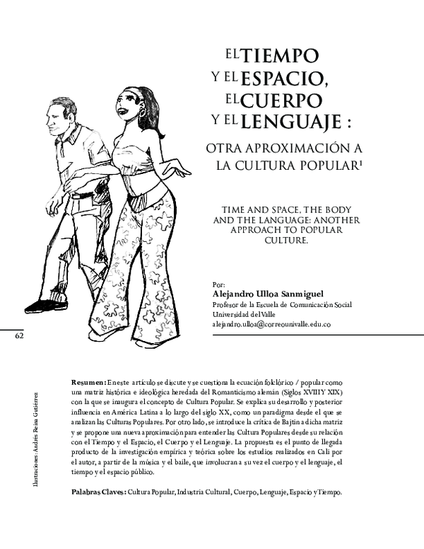 (PDF) El tiempo y el espacio, el cuerpo y el lenguje: Otra aproximación ...