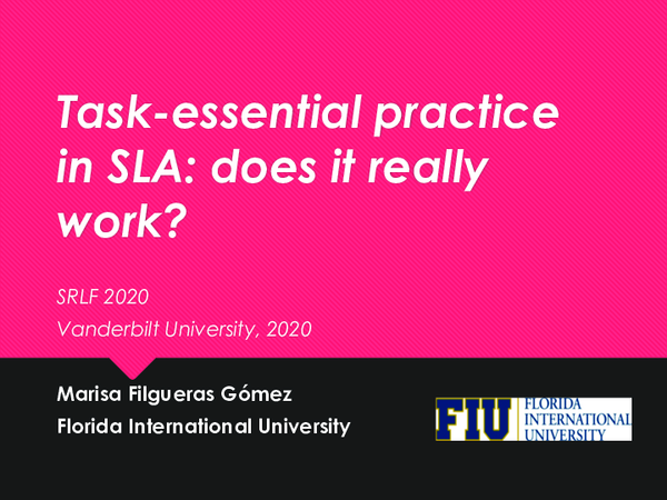 (PDF) Task-essential practice in SLA: does it really work