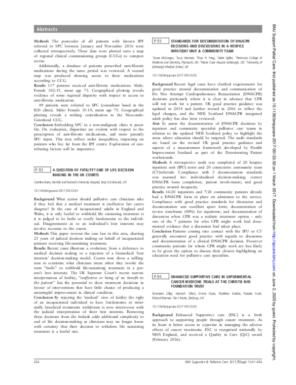 (PDF) P-93 Standards for documentation of dnacpr decisions and ...