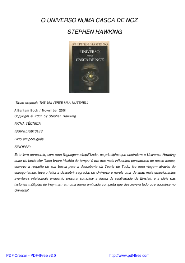 (PDF) Stephen Hawking - O Universo Numa Casca de Noz