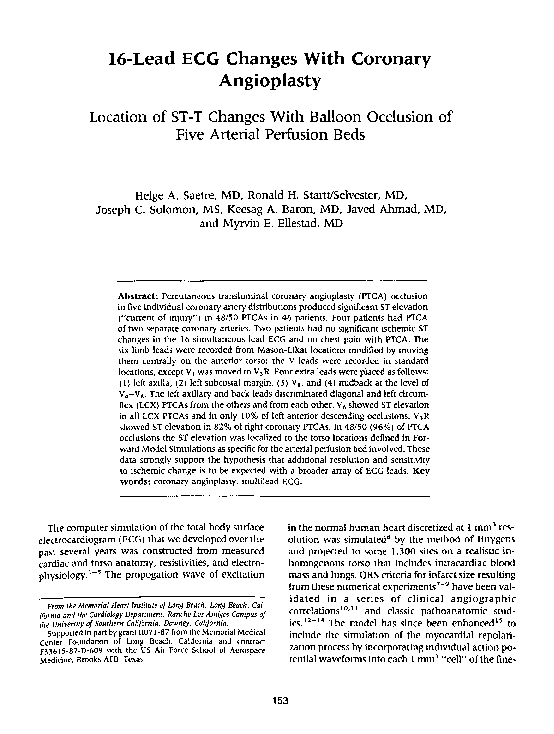 (PDF) 16-Lead ECG changes with coronary angioplasty