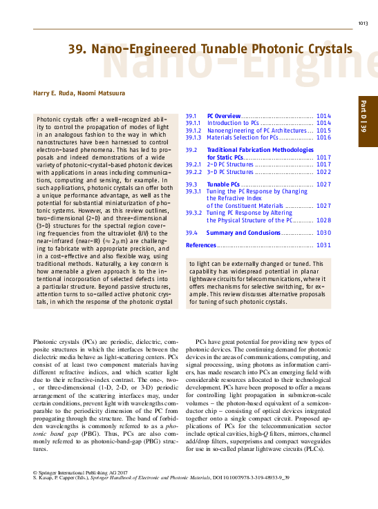 (PDF) Nano-Engineered Tunable Photonic Crystals