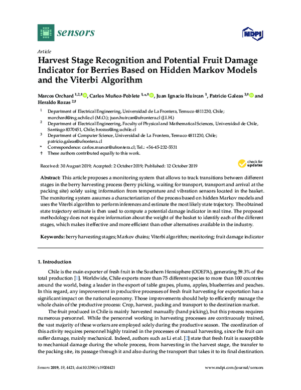 (PDF) Harvest Stage Recognition and Potential Fruit Damage Indicator ...