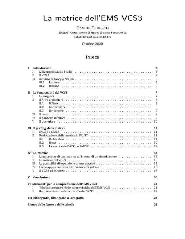 (PDF) La matrice dell'EMS VCS3