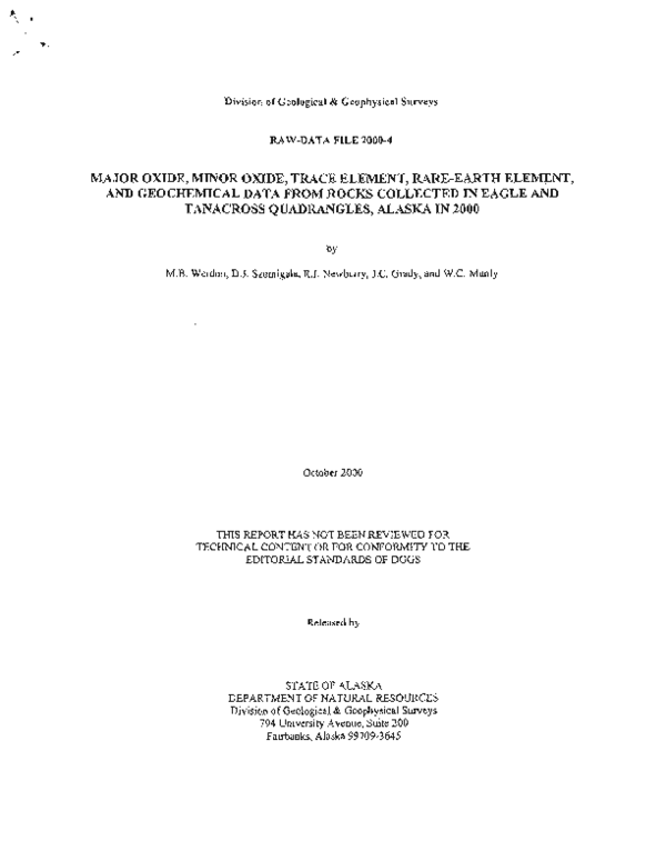 (PDF) Major oxide, minor oxide, trace element, rare-earth element, and ...