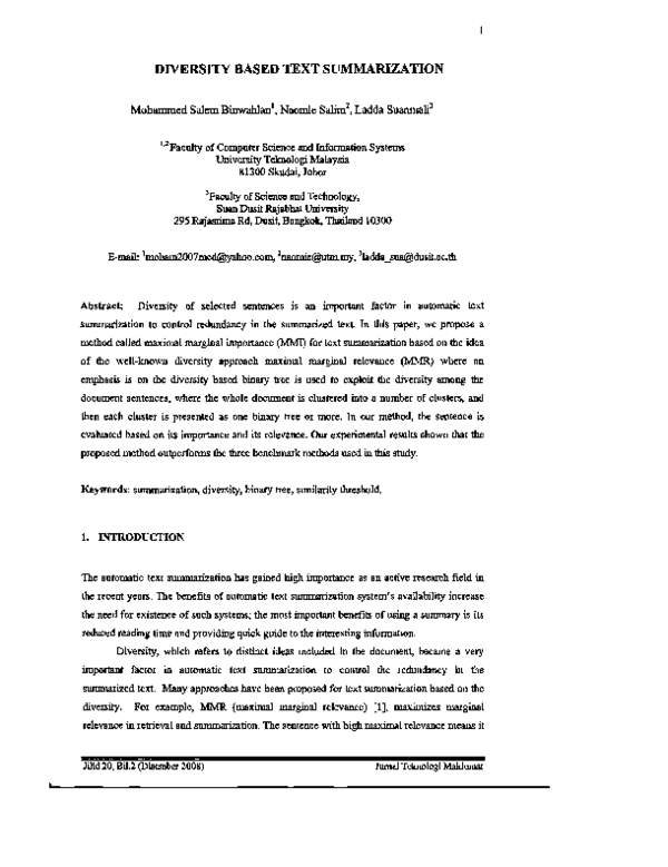 (PDF) Diversity based text summarization | Naomie Salim - Academia.edu
