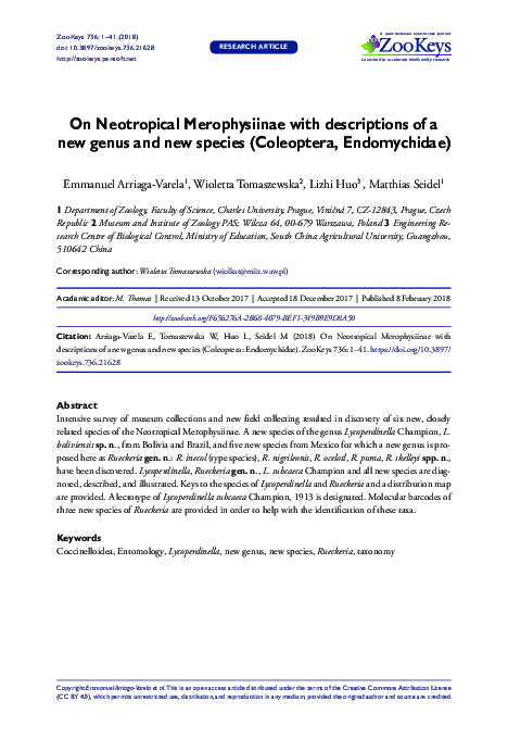 (PDF) On Neotropical Merophysiinae with descriptions of a new genus and ...