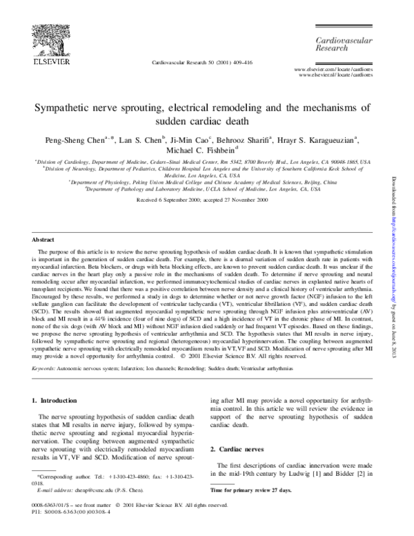 (PDF) Sympathetic nerve sprouting, electrical remodeling and the ...