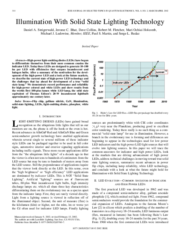 (PDF) Illumination with solid state lighting technology