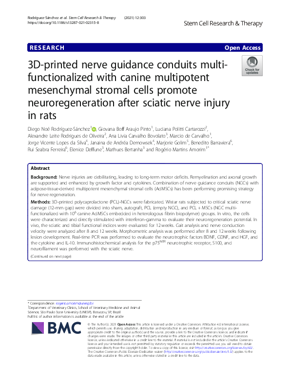 (PDF) 3D-printed Nerve Guidance Conduits Multi-functionalized with ...
