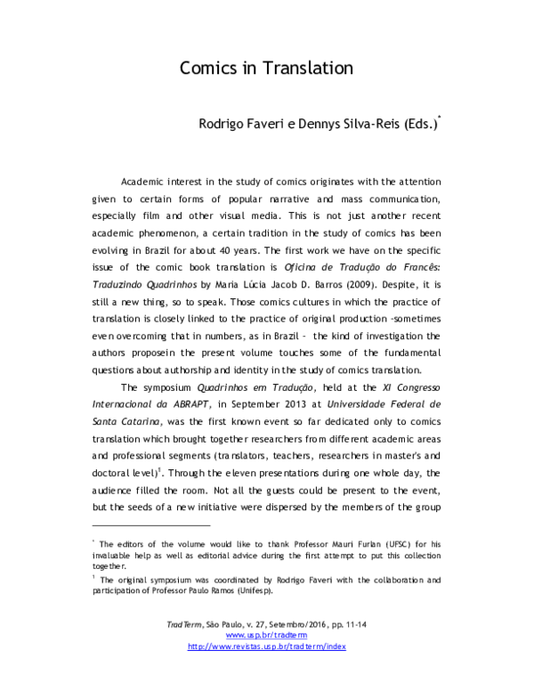 (PDF) Comics in Translation