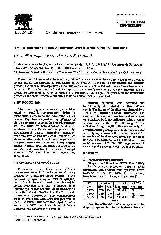 (PDF) Texture, structure and domain microstructure of ferroelectric PZT ...