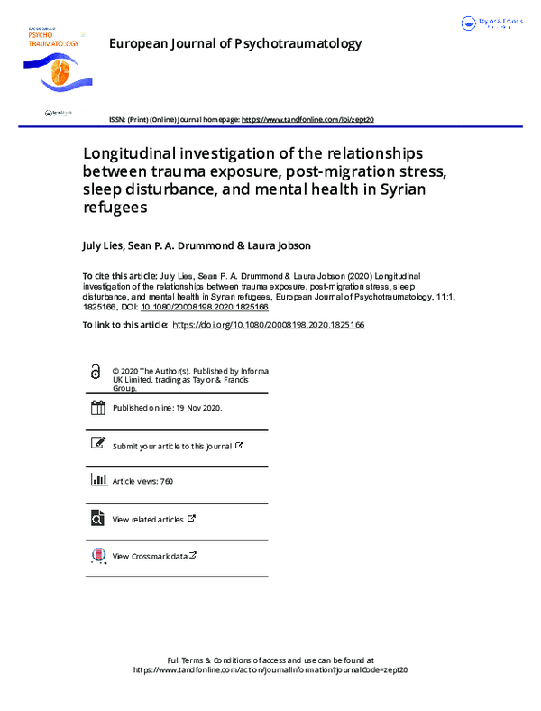 (PDF) Longitudinal investigation of the relationships between trauma ...