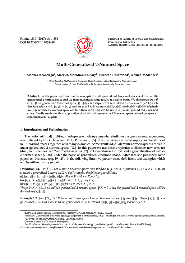(PDF) Multi-generalized 2-normed space