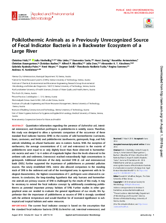 (PDF) Poikilothermic Animals as a Previously Unrecognized Source of ...