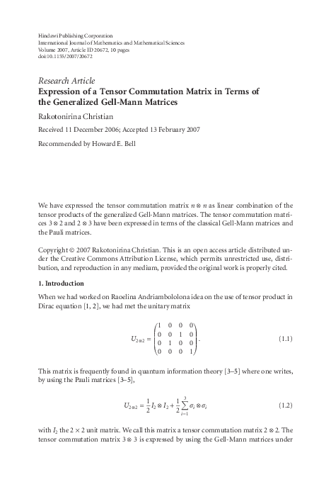 (PDF) Rectangle Gell-Mann Matrices | Ra Ra - Academia.edu