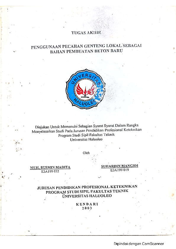 (PDF) Penggunaan pecahan genteng lokal sebagai bahan pembuatan beton baru