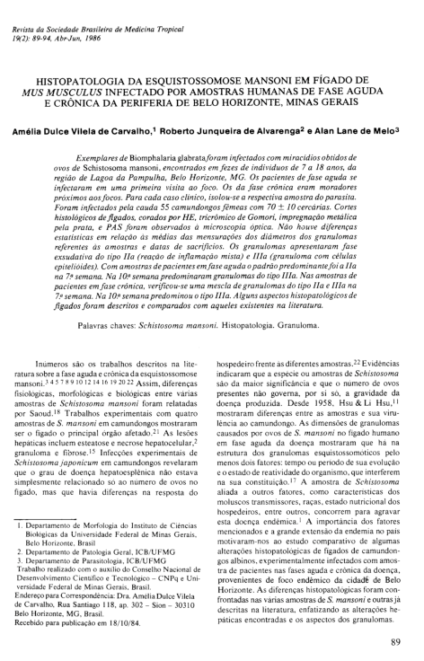 (PDF) Histopatologia da esquistossomose mansoni em fígado de Mus ...