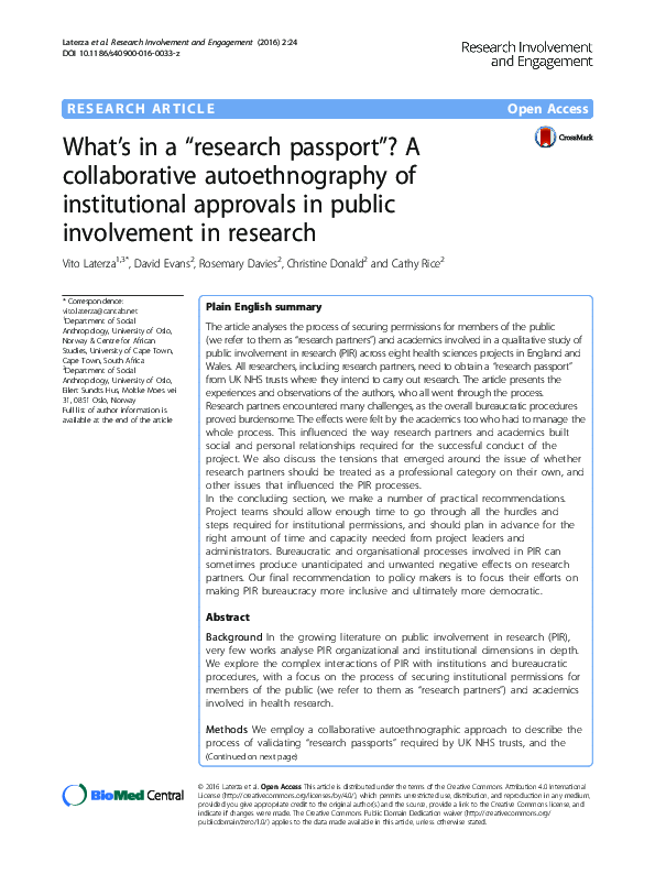 (PDF) What’s in a “research passport”? A collaborative autoethnography ...