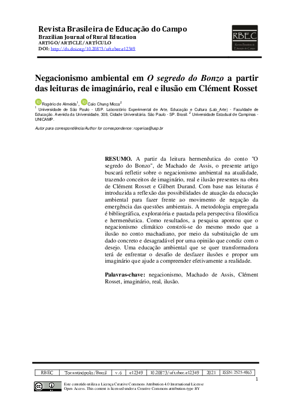 (PDF) Negacionismo ambiental em O segredo do Bonzo a partir das ...