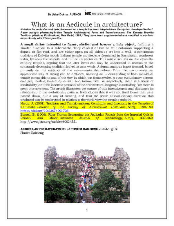 (DOC) What is an Aedicule in architecture