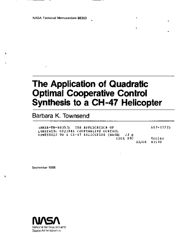 (PDF) The Application of Quadratic Optimal Cooperative Control ... (PDF) The Application of Quadratic Optimal Cooperative Control ...