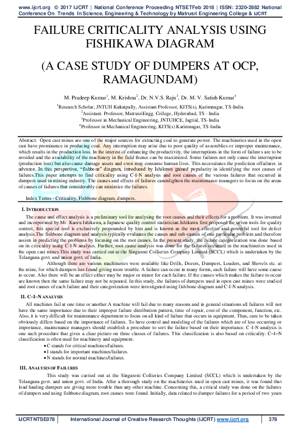 (PDF) FAILURE CRITICALITY ANALYSIS USING FISHIKAWA DIAGRAM (A CASE ...