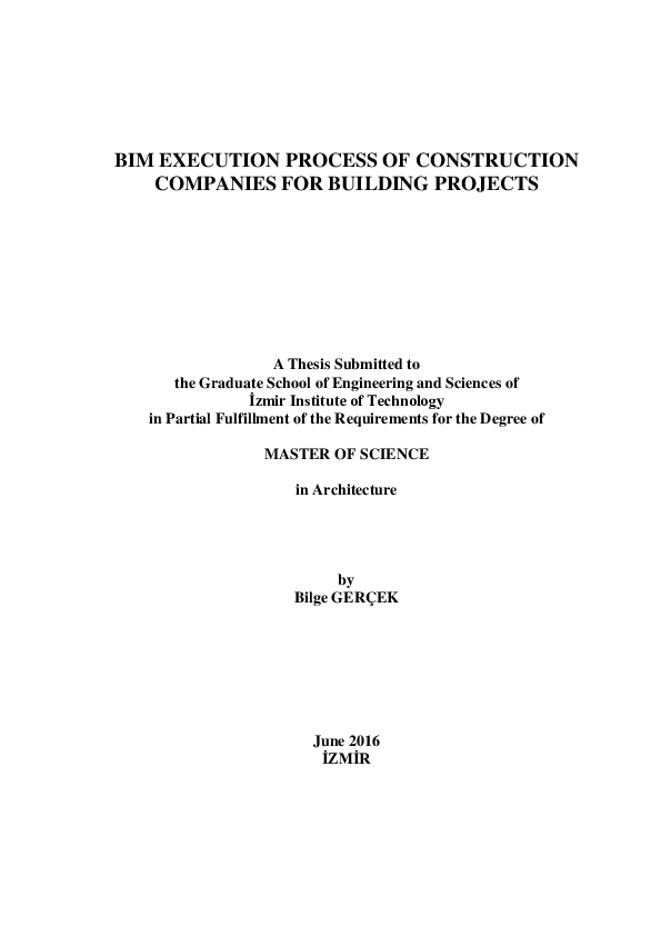 (PDF) Bim Execution Process of Construction Companies for Building Projects