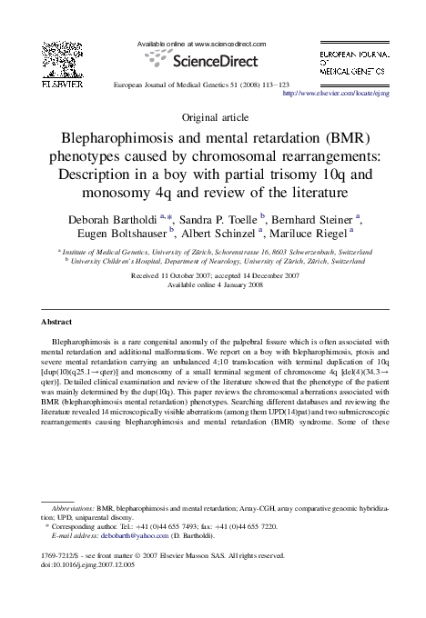 (PDF) Pure" partial trisomy 4q25-qter owing to a de novo 4;22 ...