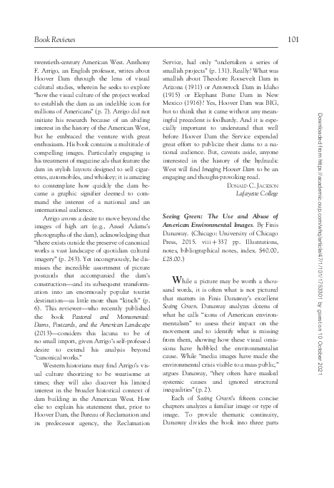(PDF) Seeing Green: The Use and Abuse of American Environmental Images ...