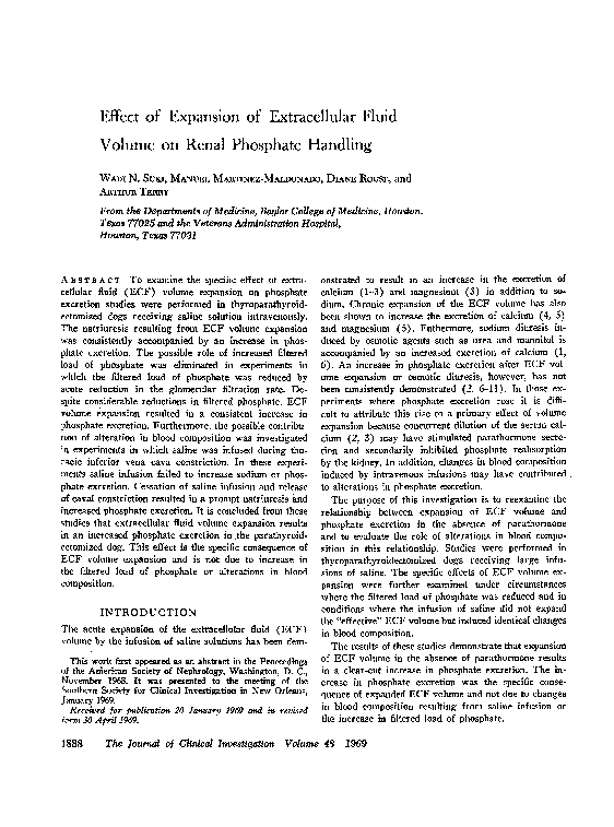 (PDF) Effect of expansion of extracellular fluid volume on renal ...