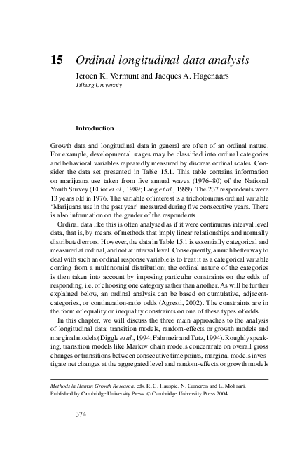 (PDF) 5 Ordinal longitudinal data analysis