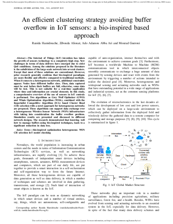 (PDF) An efficient clustering strategy avoiding buffer overflow in IoT sensors: a bio-inspired ...