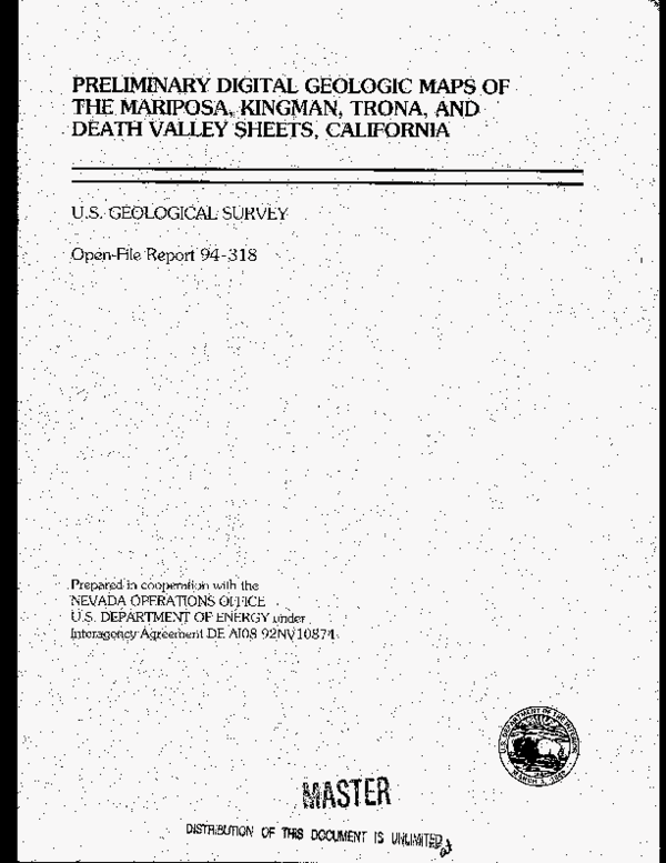 (PDF) Preliminary digital geologic maps of the Mariposa, Kingman, Trona ...