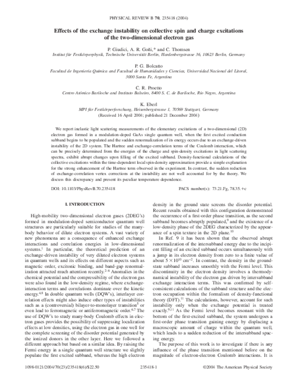 (PDF) Effects of the exchange instability on collective spin and charge ...