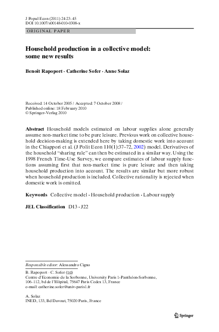 (PDF) Household production in a collective model: some new results ...