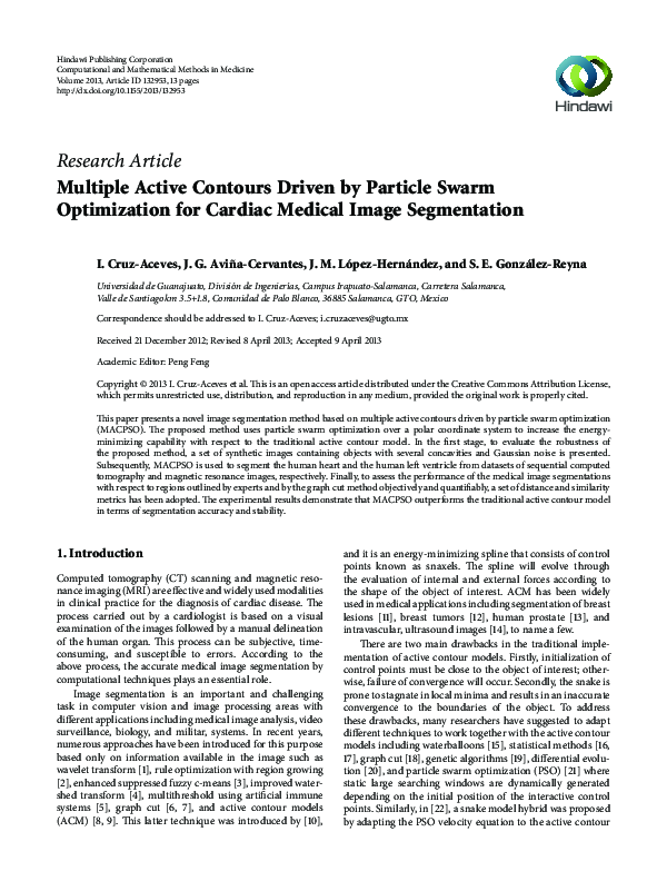 (PDF) Multiple Active Contours Driven by Particle Swarm Optimization for Cardiac Medical Image ...