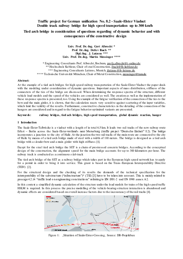 (PDF) Traffic Project for German Unification No. 8.2 - Saale-Elster ...