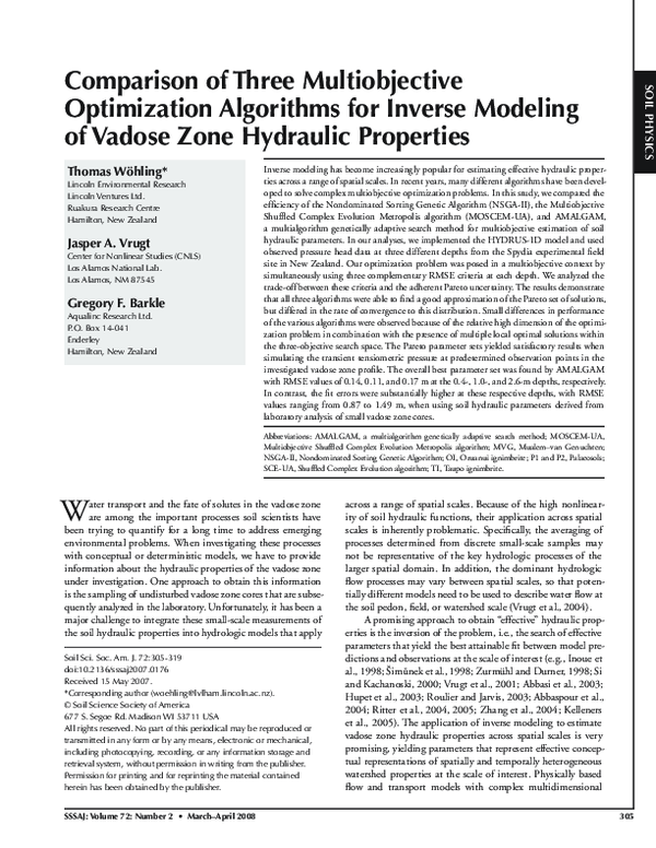 (PDF) Comparison of three multiobjective optimization algorithms for ...
