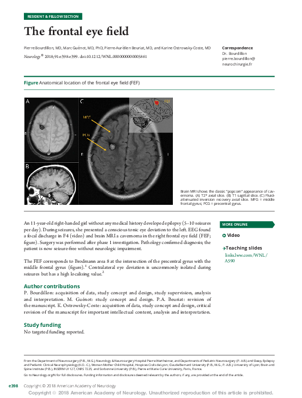 (PDF) The frontal eye field