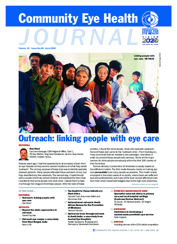 (PDF) Outreach: Linking People With Eye Care