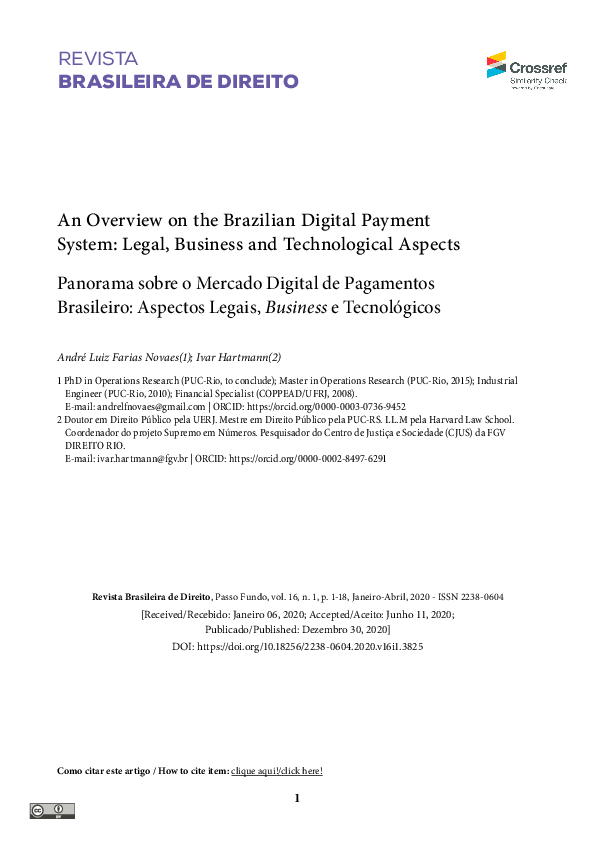 (PDF) An Overview on the Brazilian Digital Payment System: Legal ...