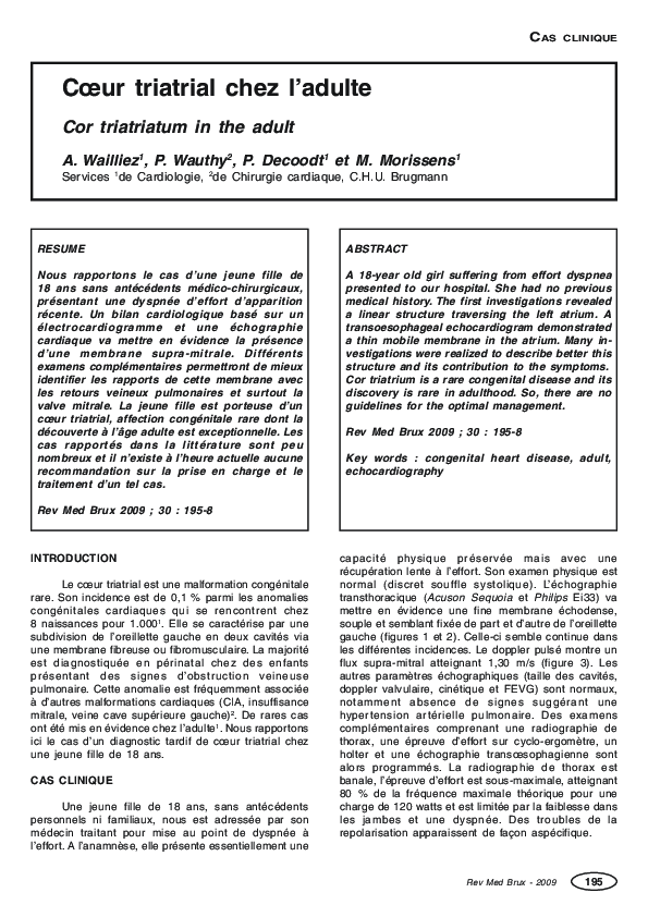 (PDF) [Cor triatriatum in the adult]