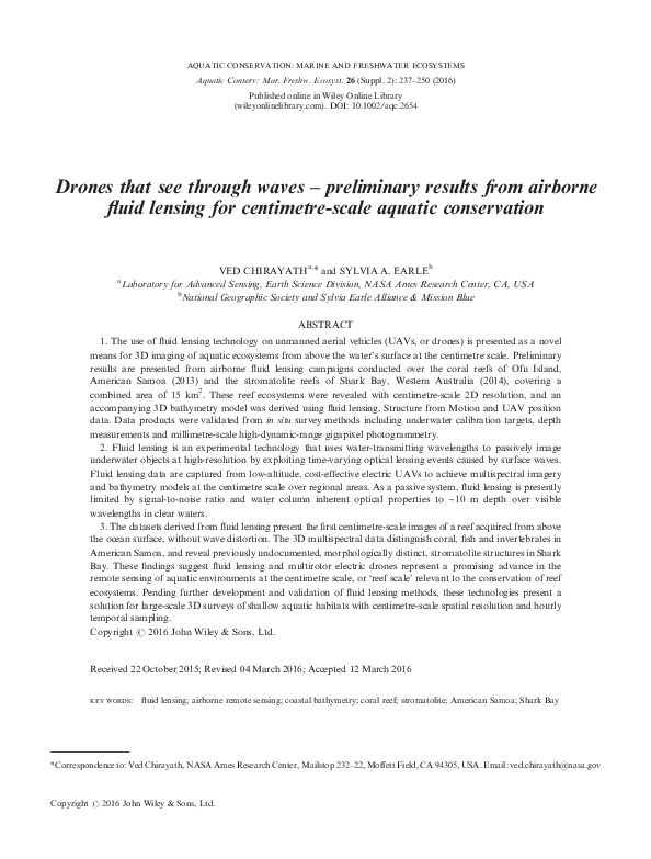 (PDF) Drones that see through waves - preliminary results from airborne ...