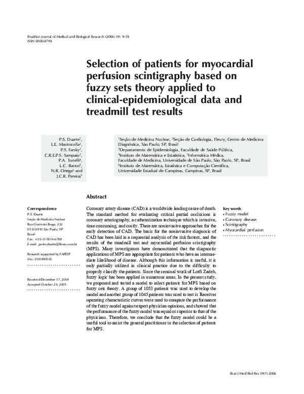 (PDF) Selection of patients for myocardial perfusion scintigraphy based ...