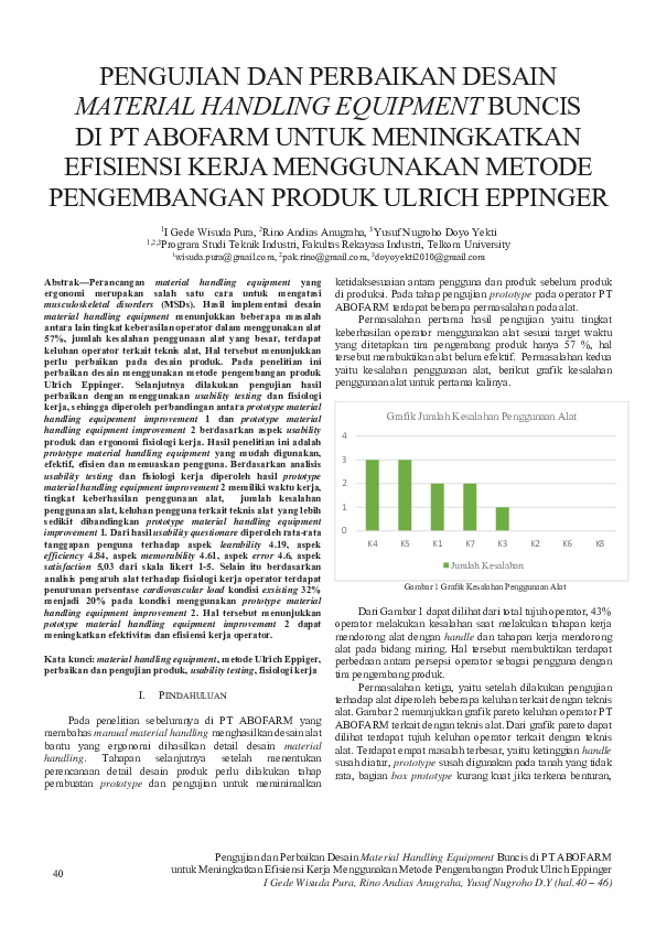 (PDF) Pengujian Dan Perbaikan Desain Material Handling Equipment Buncis ...